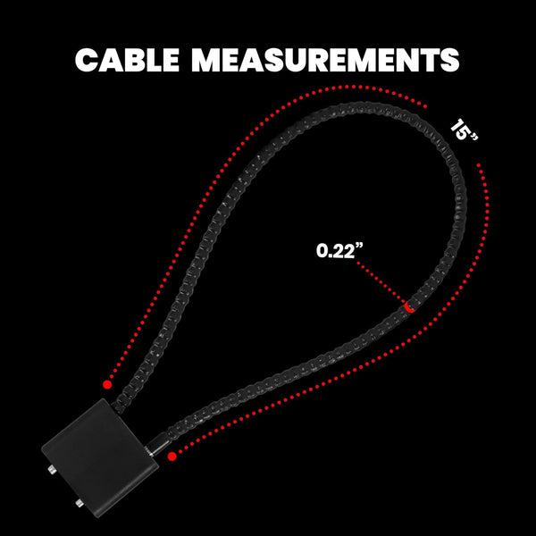 Keyed 15" Cable Gun Locks | Universal Firearm Security | Heavy-Duty ...