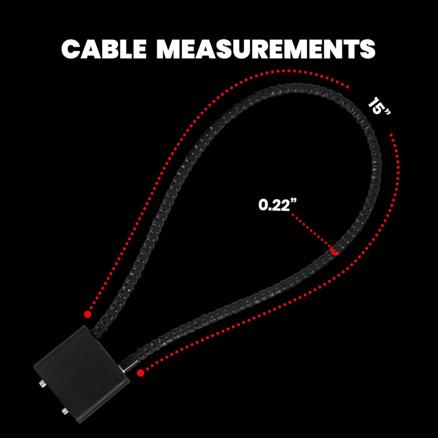 Keyed 15" Cable Gun Locks | Universal Firearm Security | Heavy-Duty ...