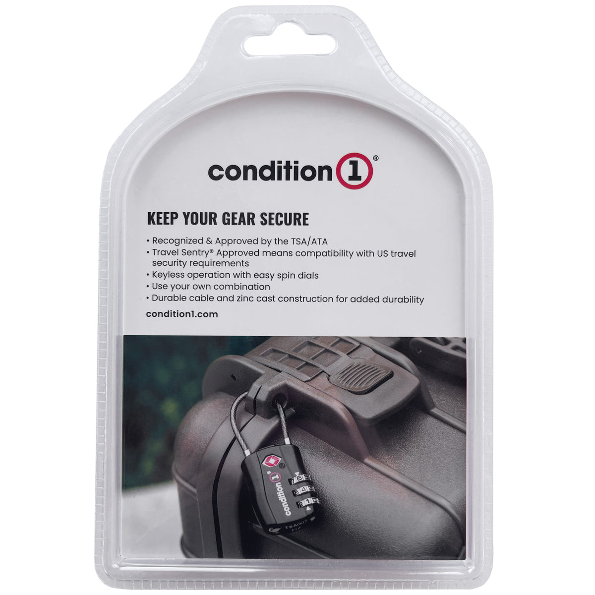 Condition 1 Combo Locks 2PK | TSA Accepted | Keyless Operation ...